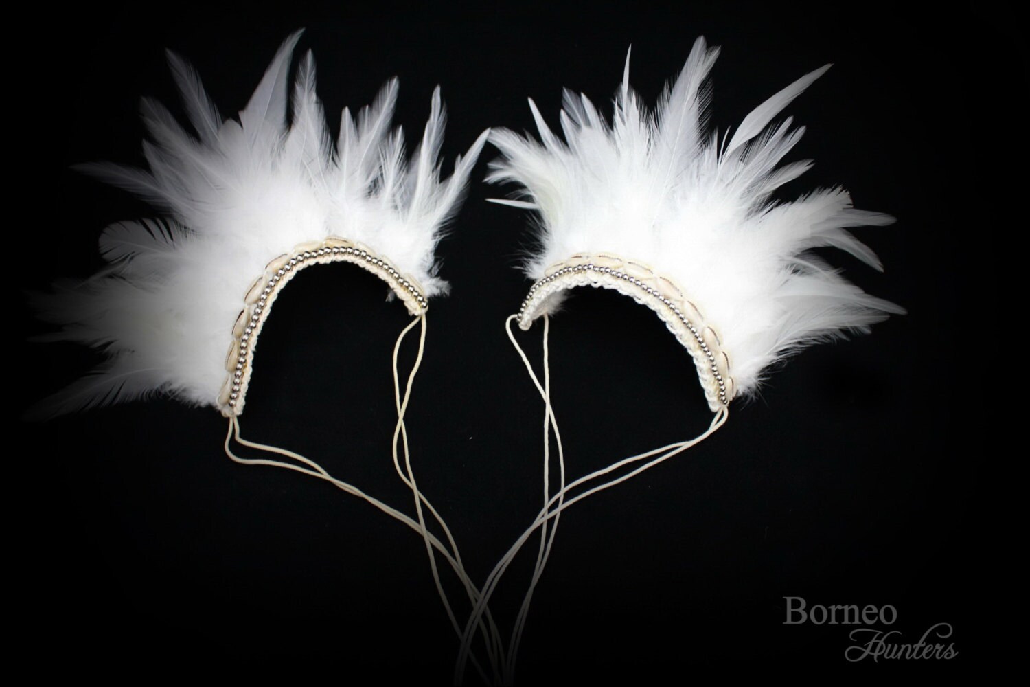 White Real Feathers Armband Woven Armlet Upper Arm | Etsy