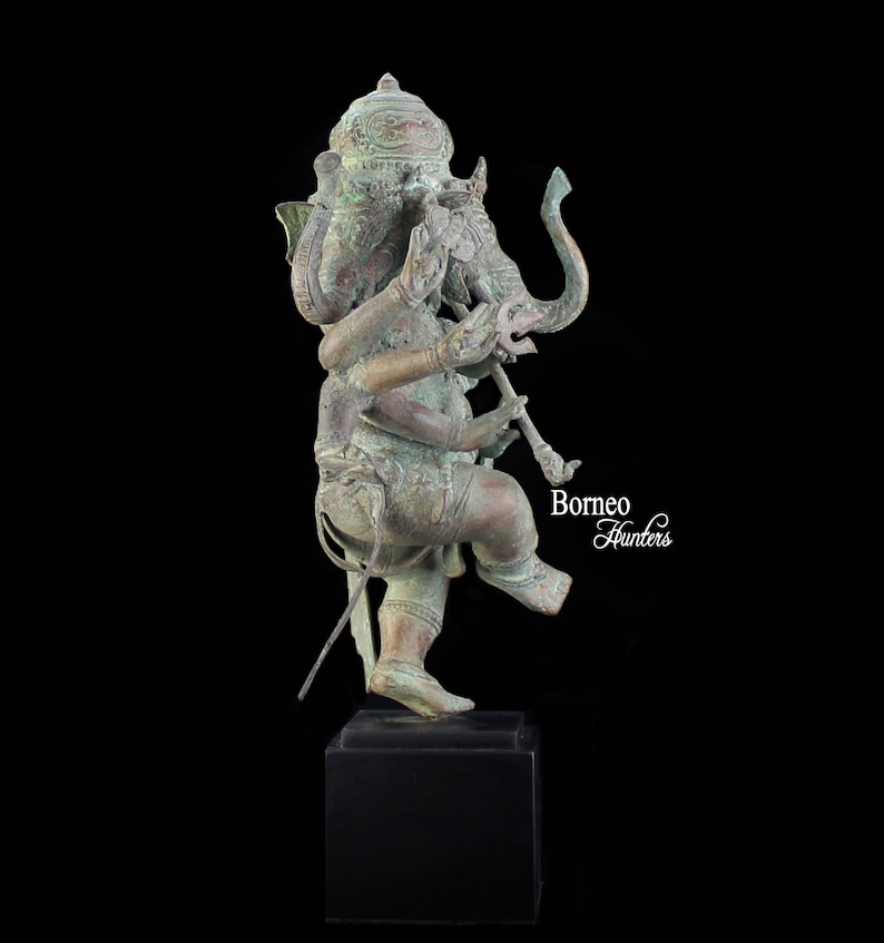 Three Faced Ganesha With 6 Arms 16.5 on Stand Hindu God | Etsy