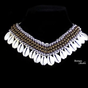 V-Shaped Shell&Bead Necklace Handwoven Choker Collar Party | Etsy