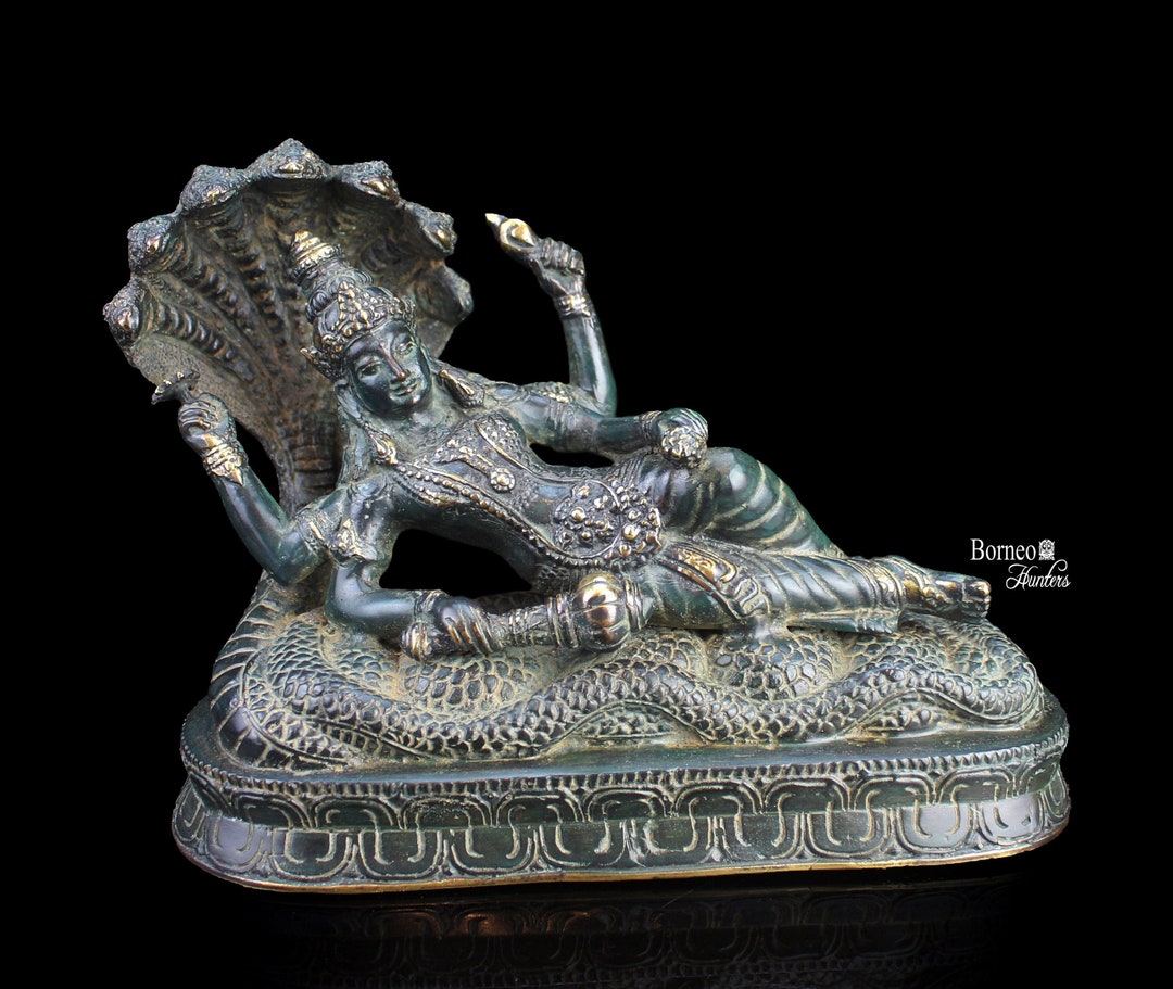17CM Vishnu Laying on Ananta Shesha Hindu God the Preserve&restorer of ...