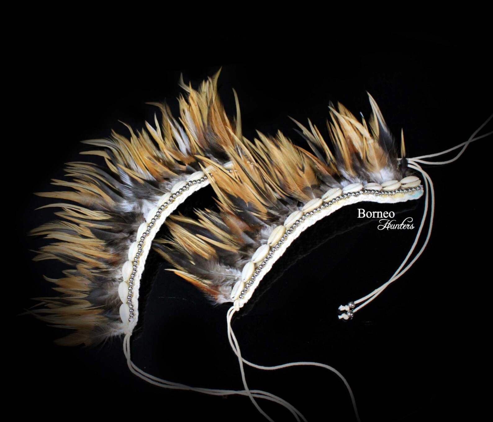 Feather Armband, Armlet, Upper Arm Cuff Bracelet Black Feathers Banded ...