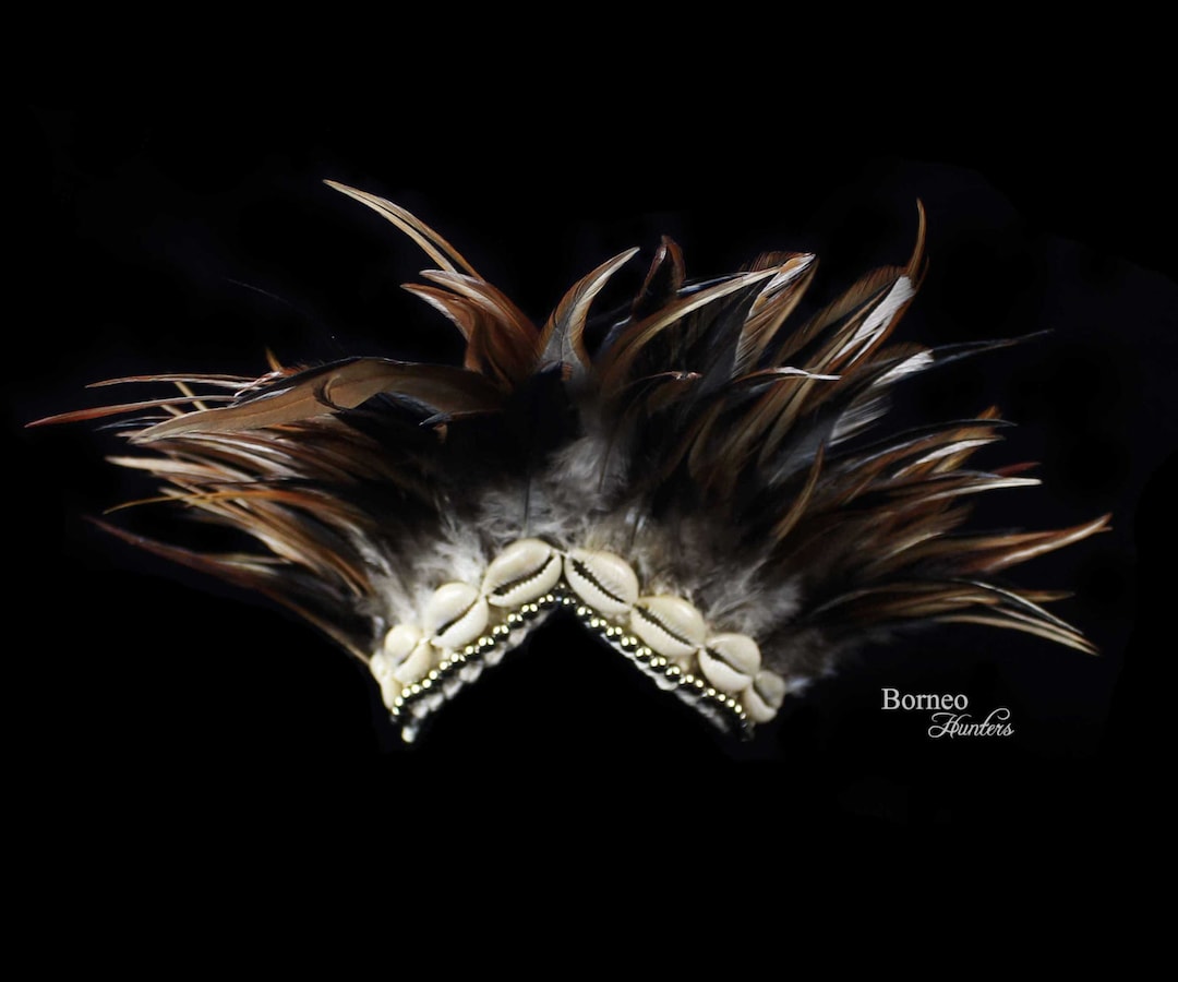 Feather Arm Piece Brown&black Mixed Sized Patterned Natural Feathers 'V ...