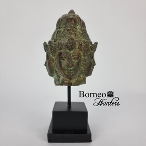 Brahma Head Sculpture on Stand 6.1" Small Four Faced Brahma; Hindu Lord ...