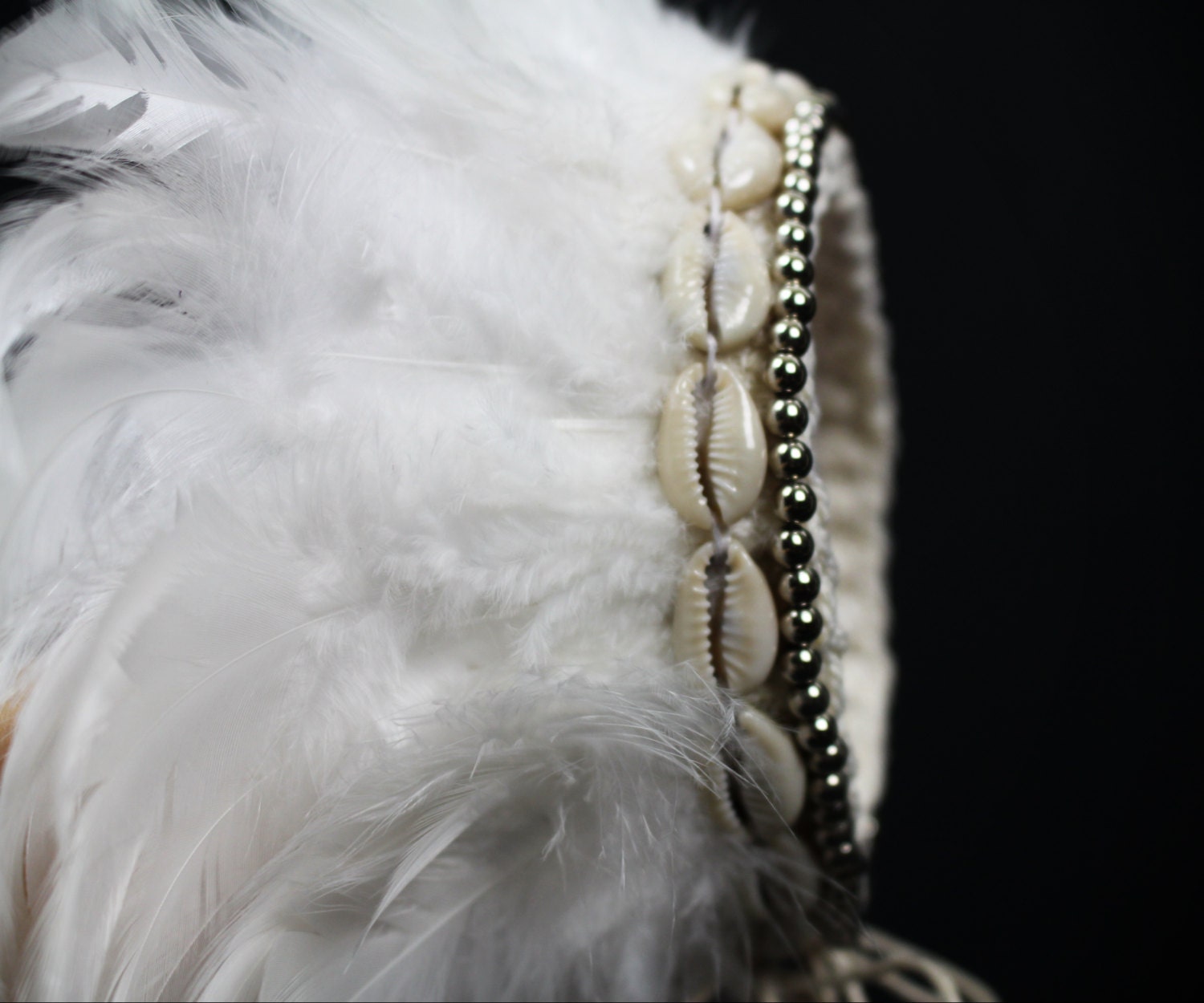 White Real Feathers Armband Woven Armlet Upper Arm | Etsy