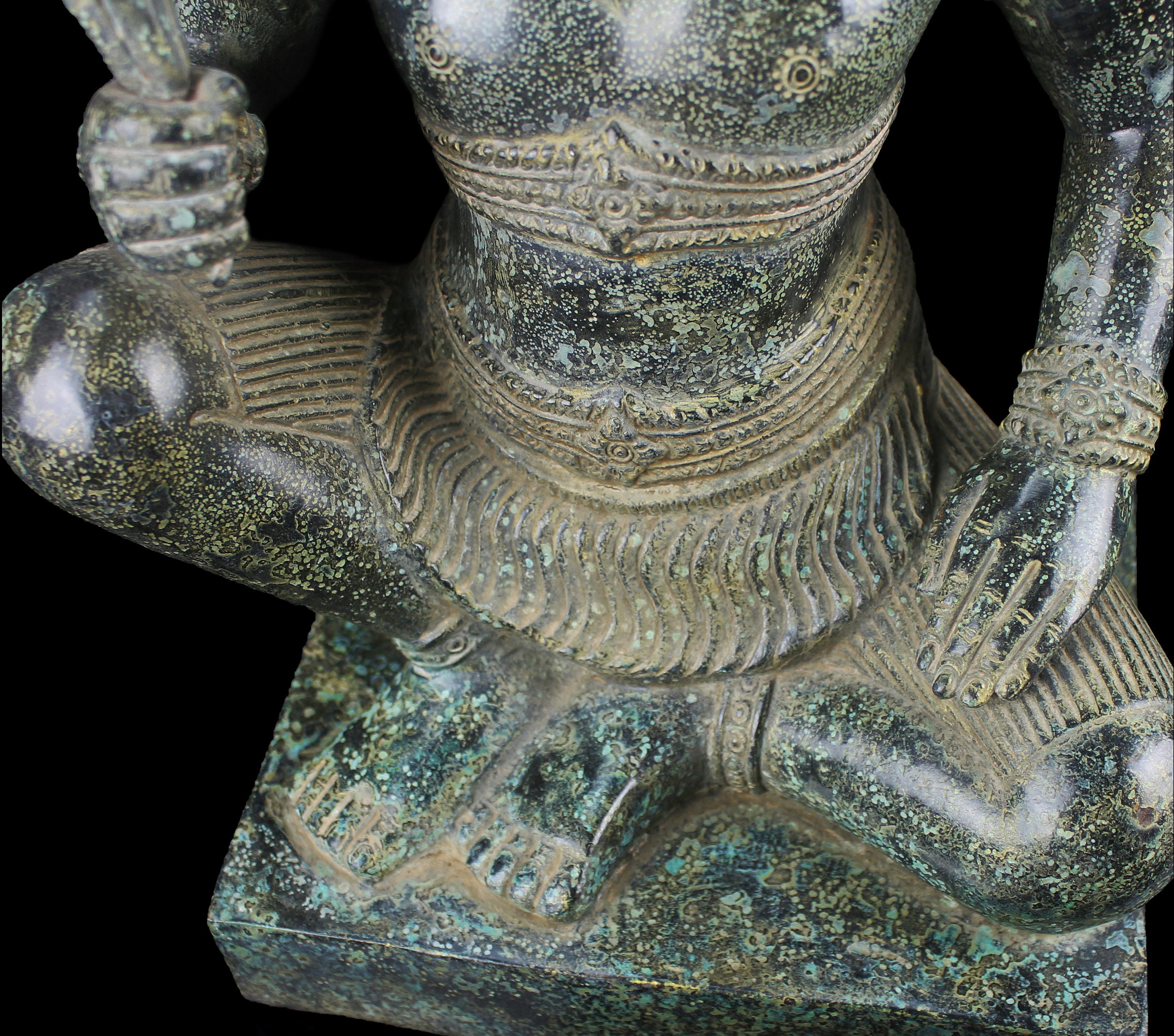Varuna Statue God of Water - Antique Khmer Style Cambodian Bronze ...