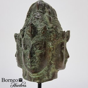 Brahma Head Sculpture on Stand 6.1" Small Four Faced Brahma; Hindu Lord ...