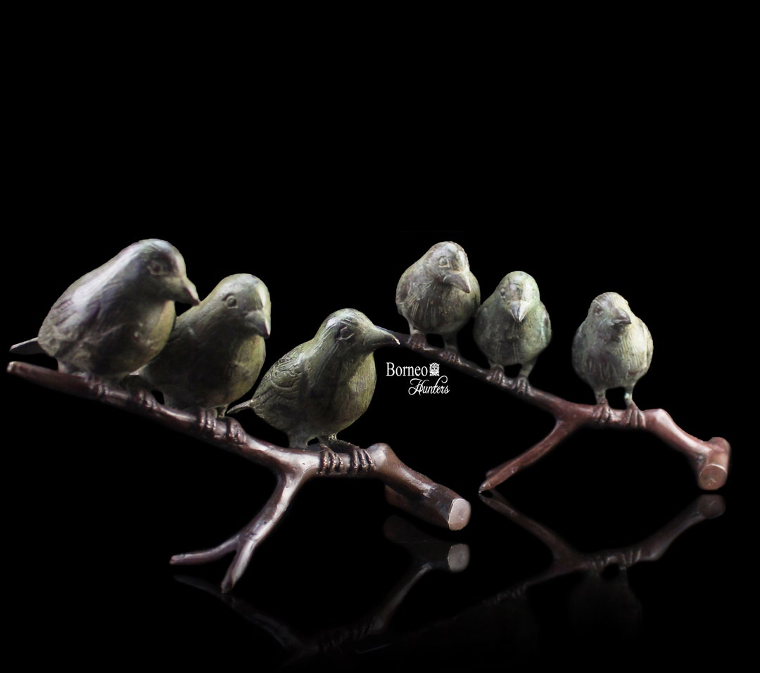 8"bird Sculptures 'chirping Three Bird' Sold as Two (as Pictured ...