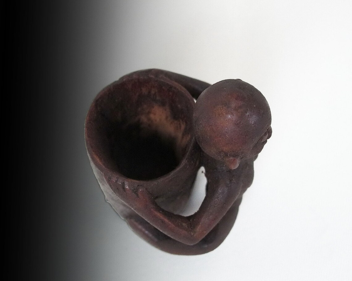 Vintage Dayak Ink Pot. Borneo Tribal Kayan Longhouse Tattoo - Etsy