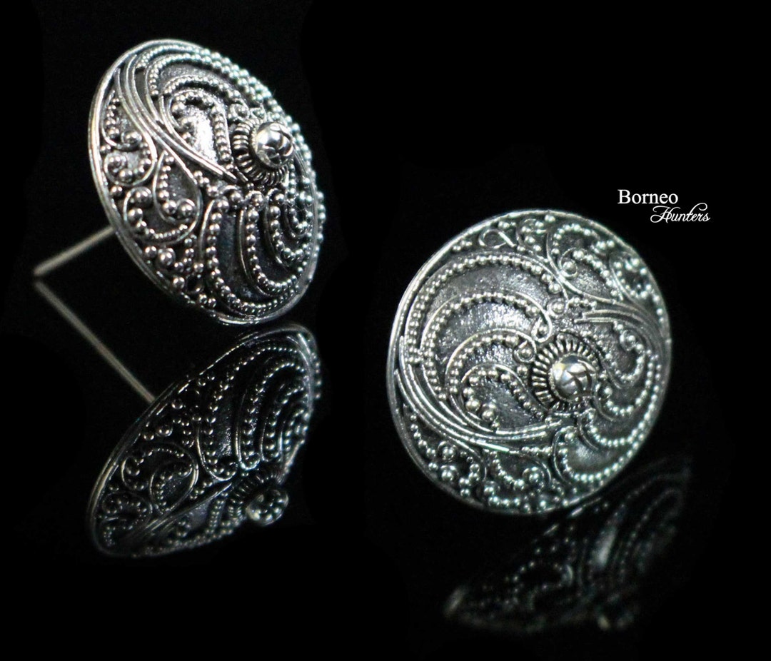 Handcrafted Sterling Silver Rainforest Earrings: Boho Tendril Design - Etsy