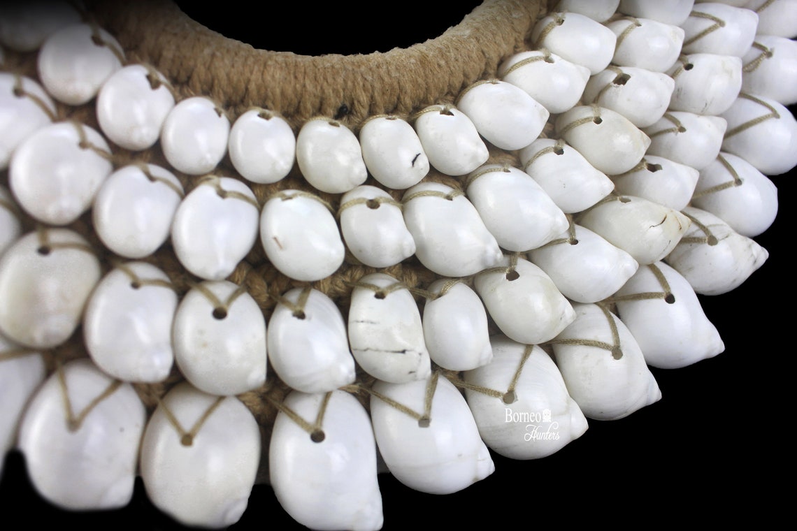 Handmade White Jewelry 12.2x11 White SeashellsStatement | Etsy