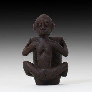 Vintage Dayak Ink Pot. Borneo Tribal Kayan Longhouse Tattoo Ink Bowl ...