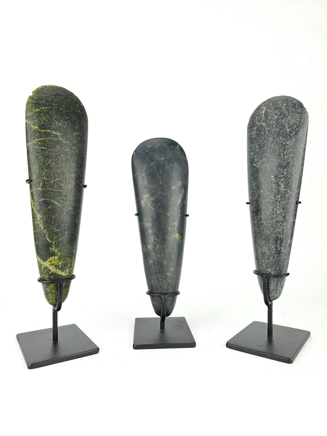 Green Stone Axe Blades (set of 3): Massim Currency Celt Artifact - Etsy