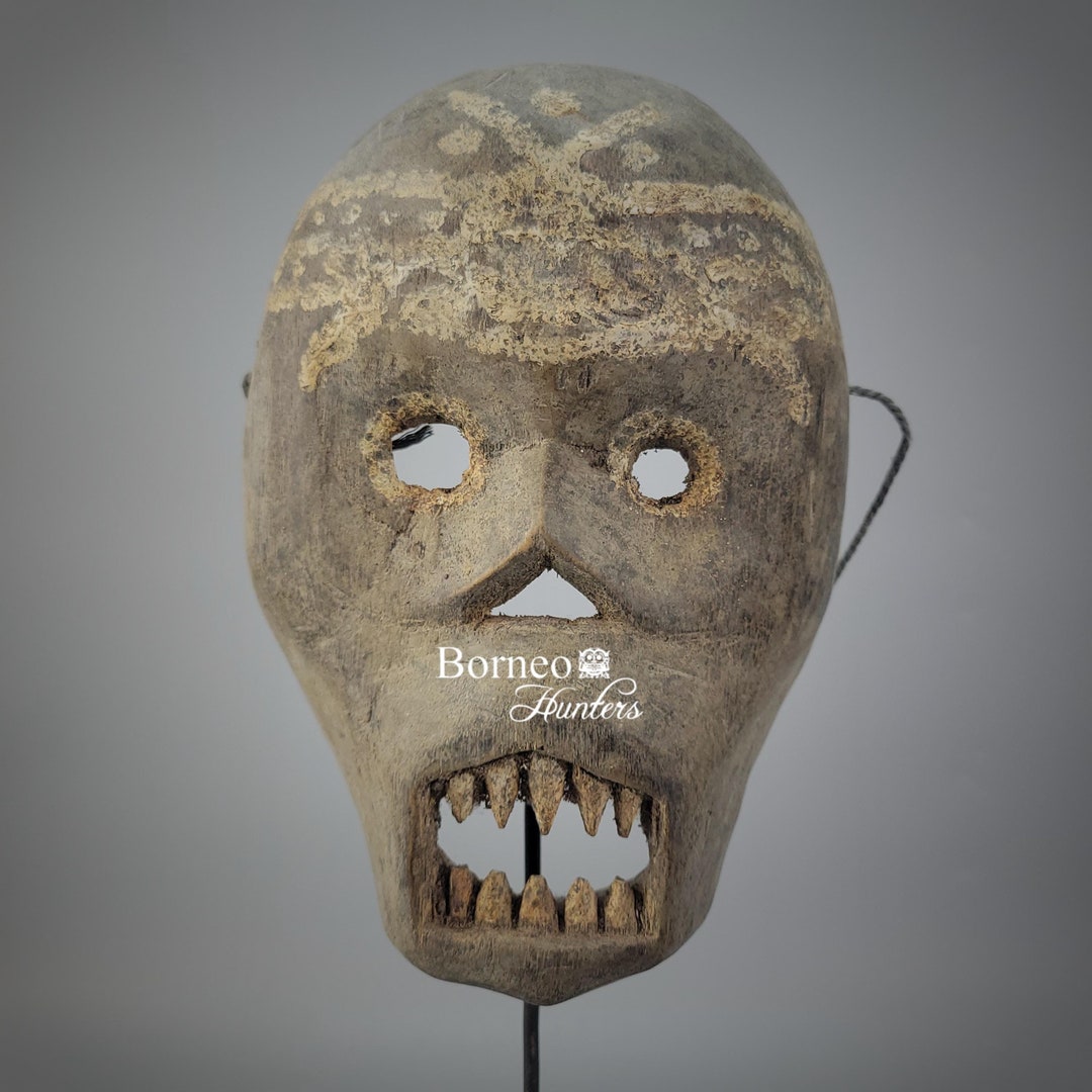 Borneo Mask From Iban Dayak Antique Vintage Collectible Ceremonial Mask ...
