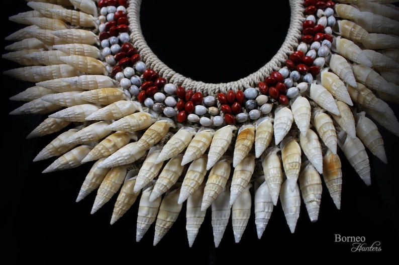 Seashell Necklace PAPUA NEW GUINEA Large Cream Braided Rope - Etsy