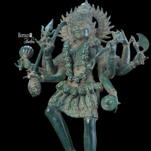 17" Eight Armed Kali Bronze Hindu Goddess KALIMA Goddess of Eternal ...