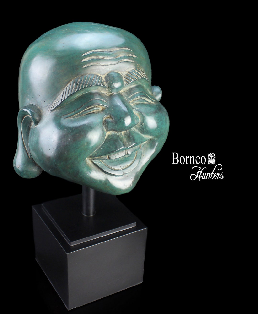 Jolly Fat Happy Buddha on Base 19.25"/49cm Laughing Buddha of Wealth ...