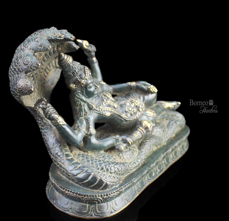 17CM Vishnu Laying on Ananta Shesha Hindu God the - Etsy