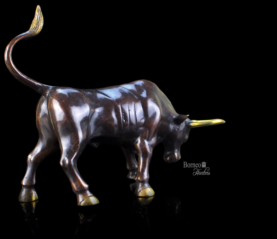 Brass Buffalo Sculpture 28cm Unique Buffalo Figurine Hand | Etsy