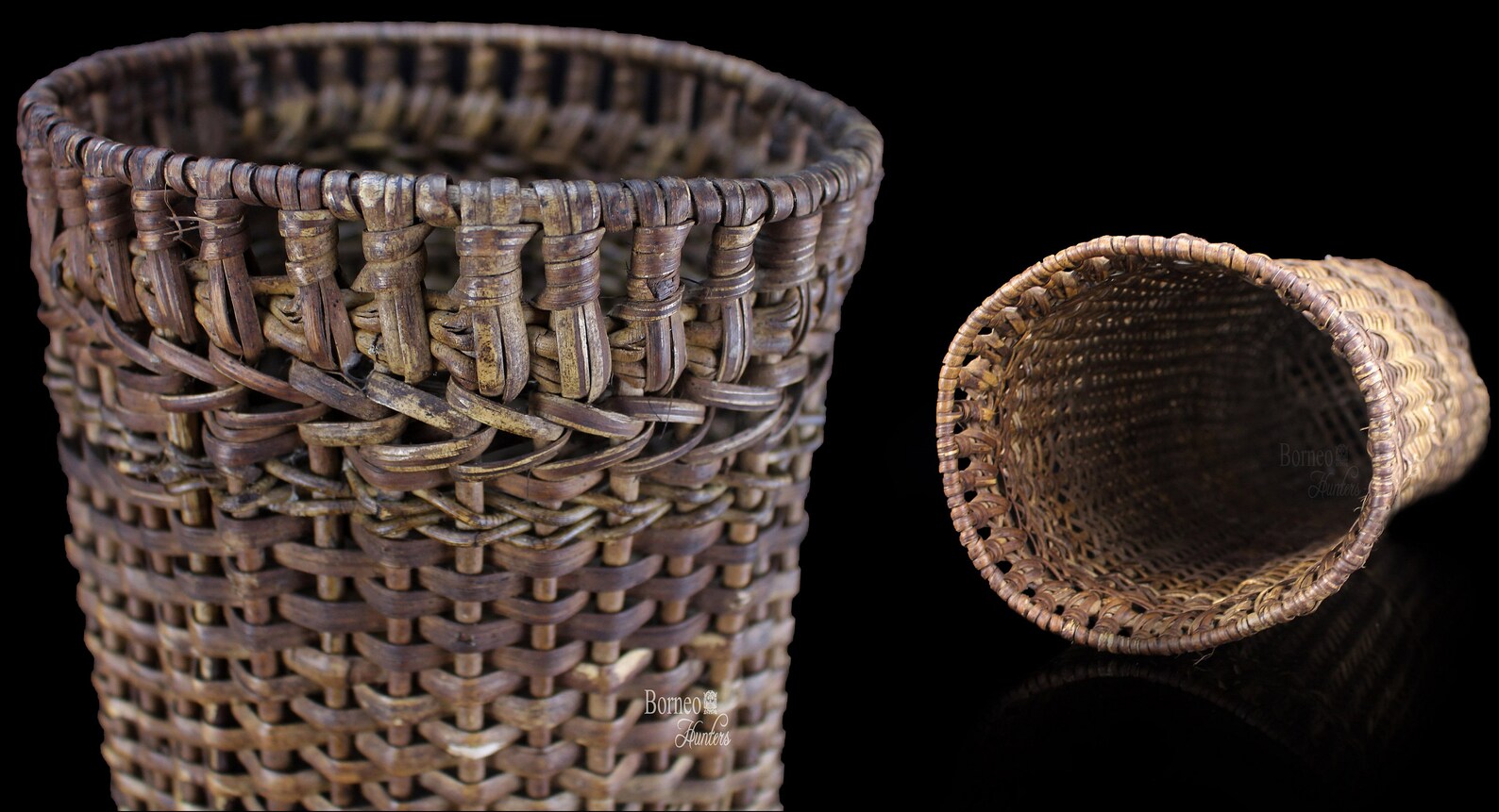 Vintage Rattan Basket 'INGE' 46CM Borneo Basket | Etsy