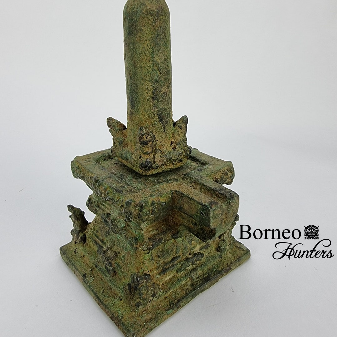 Shiva Lingam 21cm - Antique Indonesian Bronze Shiva Lingam With Yoni ...