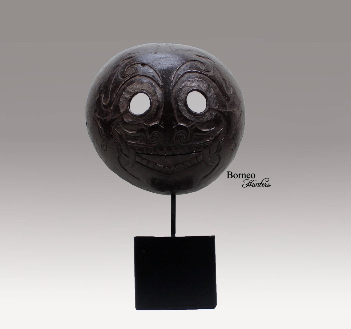 Borneo Mask 6.4 DAYAK Kayan Tribal Maskcoconut Shell - Etsy