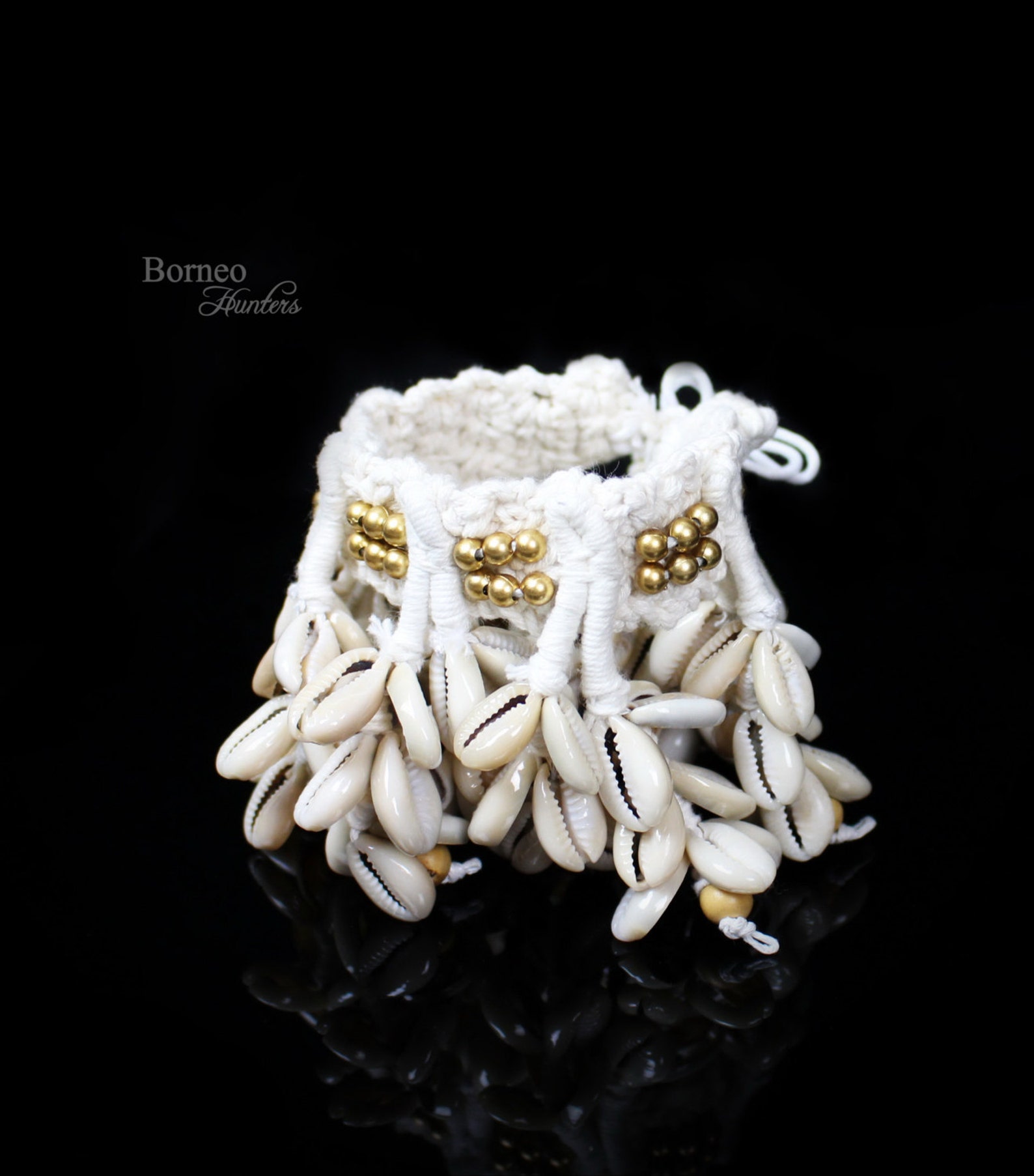 Shell Armband-armlet-upper Arm Cuff Woven Fringe - Etsy