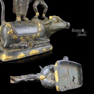 Bronze Devi Durga on Buffalo Statue 34CM Eight Armed Durga Hindu Mother ...