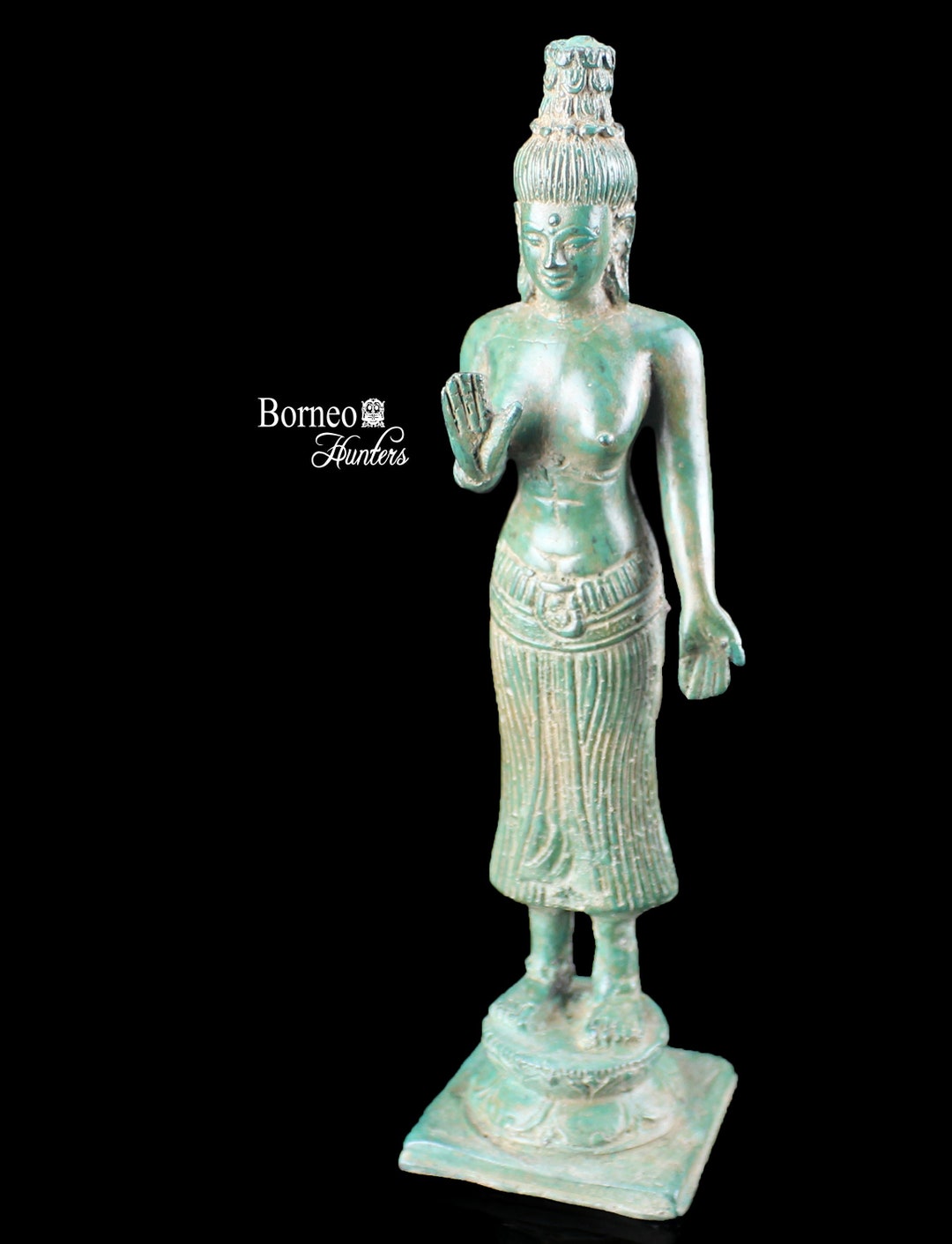 Devi Mother Goddess 10" Bronze Indonesian Devi Uma in Abhaya & Varada ...