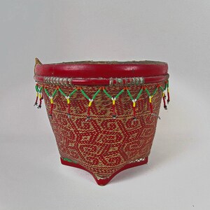 Vintage Woven Basket.borneo Red and Brown Tribal Bidayuh Wedding Basket ...