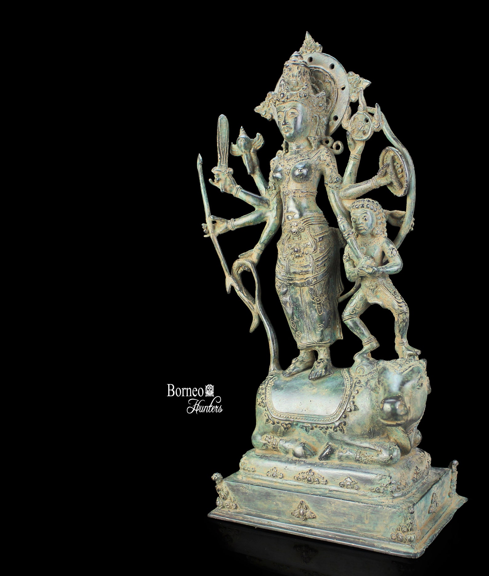 Durga With Eight Arms 15.5 Bronze Durga Statue HIndu | Etsy