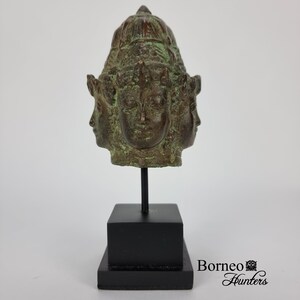 Brahma Head Sculpture on Stand 6.1" Small Four Faced Brahma; Hindu Lord ...