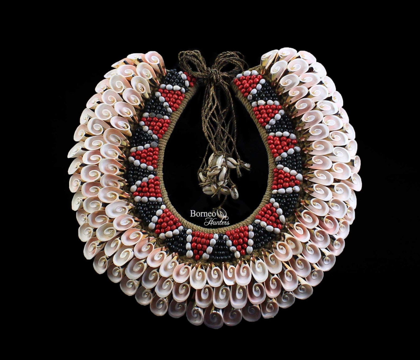 Pink Curled Shell Neck Decor Three Banded Seashells Beaded - Etsy