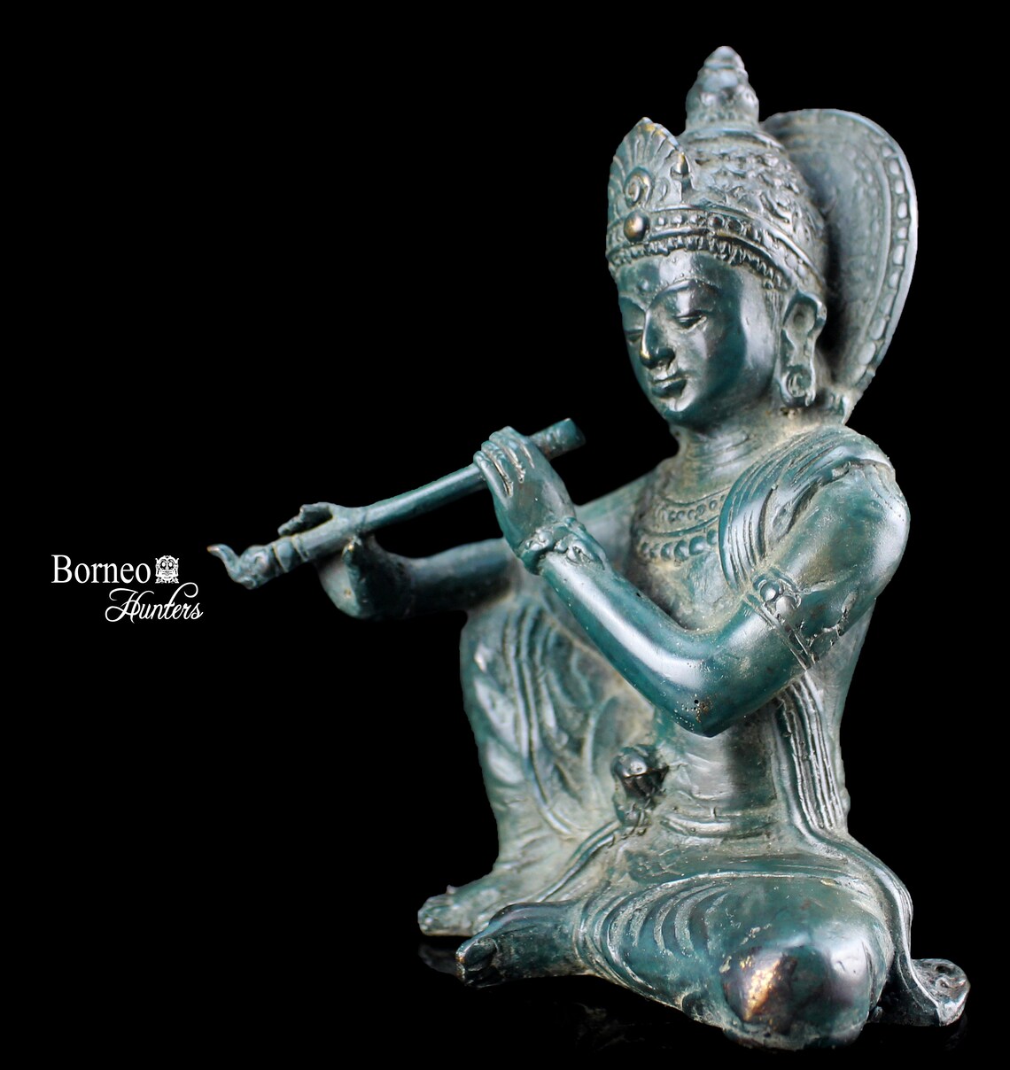 Small Krishna Playing Flute 15CM Bronze Sculpture of Krishna | Etsy