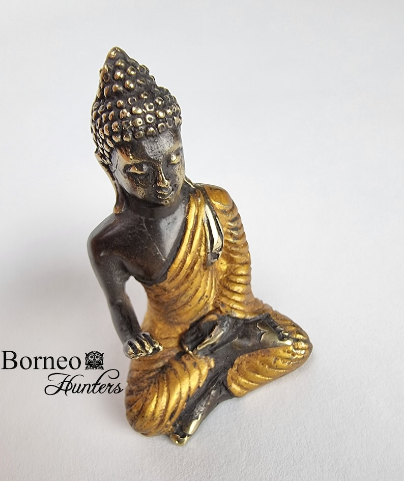 Abhaya Buddha Statue: Hand Cast Brass Blessing Sculpture 6.3CM - Etsy