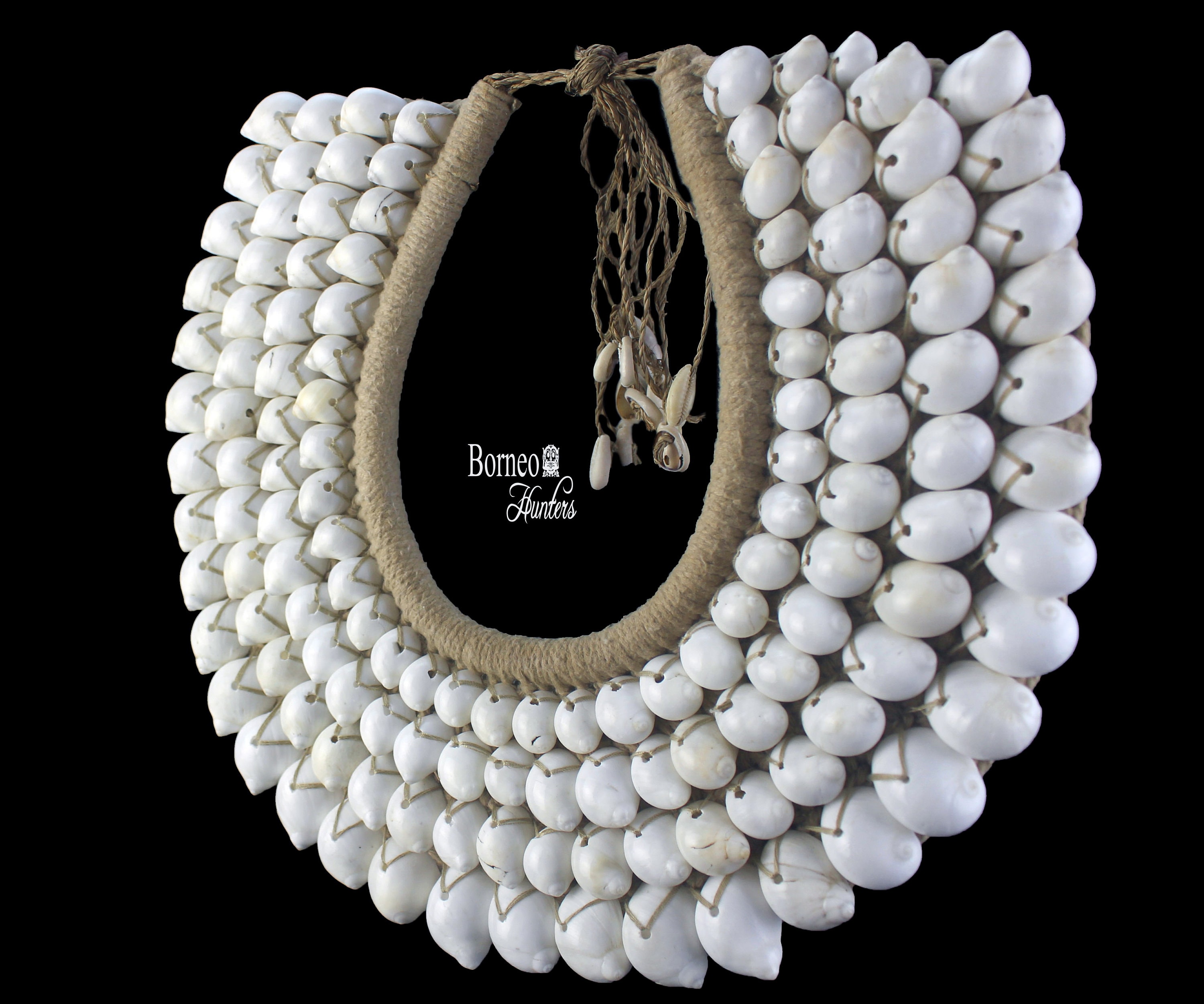 Handmade White Jewelry 12.2x11 White SeashellsStatement | Etsy