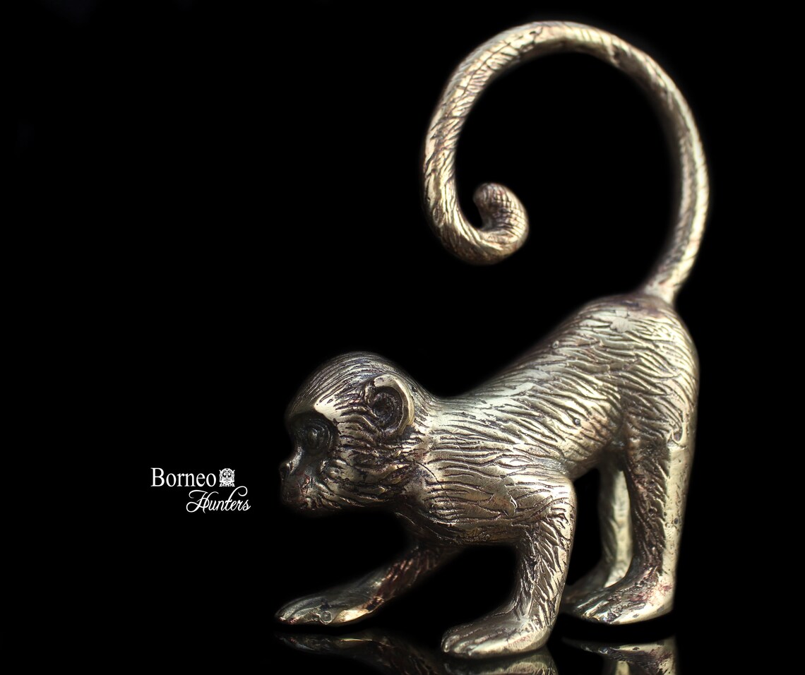 Two Vintage Brass MONKEYS 6.1 & 4 Monkey Figurines - Etsy