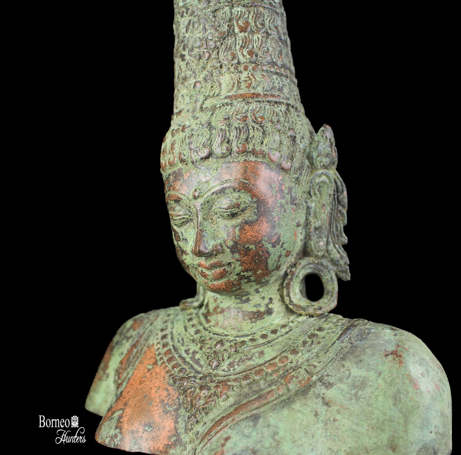 BRONZE PARVATI Bust 11.25 Goddess Parvati on Wooden - Etsy