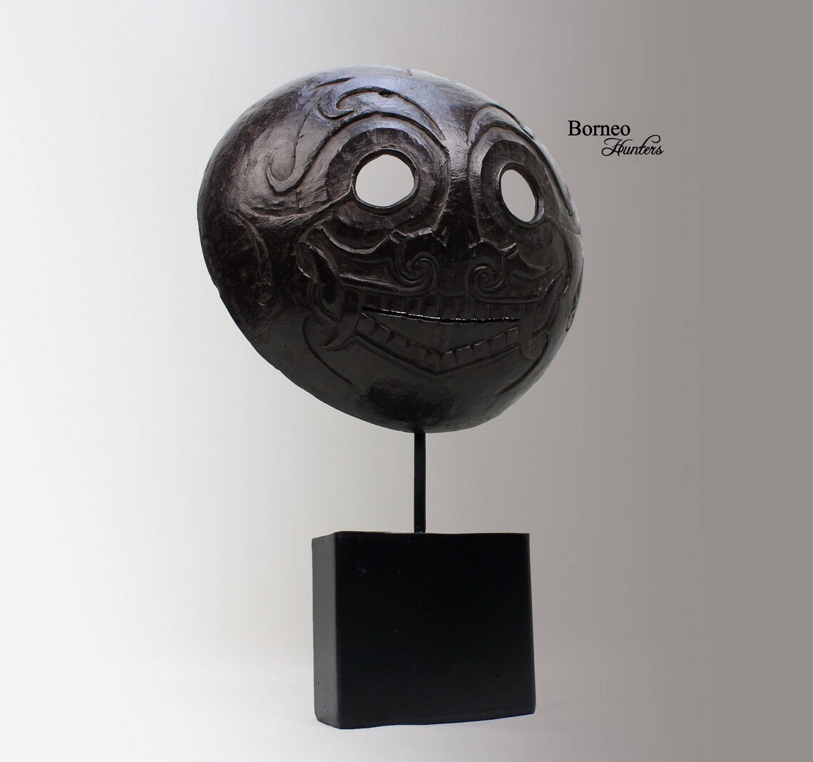Borneo Mask 6.4 DAYAK Kayan Tribal Maskcoconut Shell - Etsy