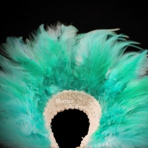Mint Green Feather Armband Burlesque Dance Show Armlet Upper - Etsy