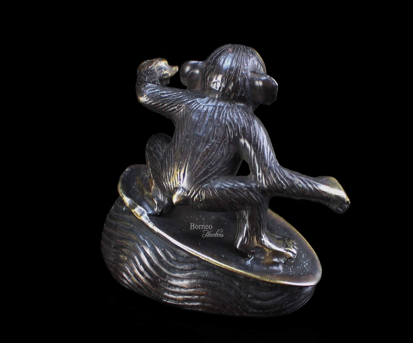 Monkey on Surf Board 3.5 Brass Figurine 'monkey | Etsy