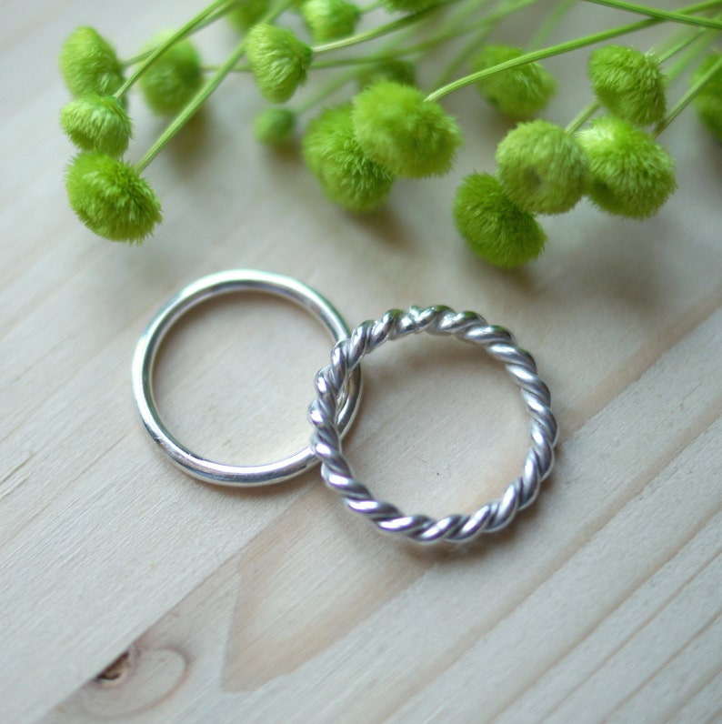 Silver Twisted Rings for Women Twisted Solid Silver Rings for - Etsy