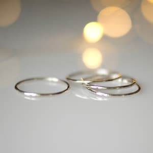 Ultra Thin Ring for Women, Sterling Silver Thin Rings, Everyday Ring ...