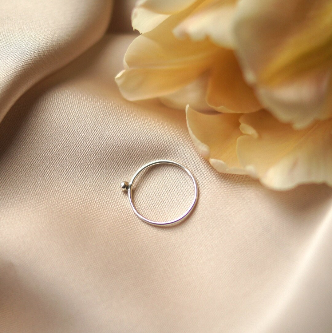 Ultra Thin Band Stack Ring for Women, Sterling Silver Ring, Thin Ring ...