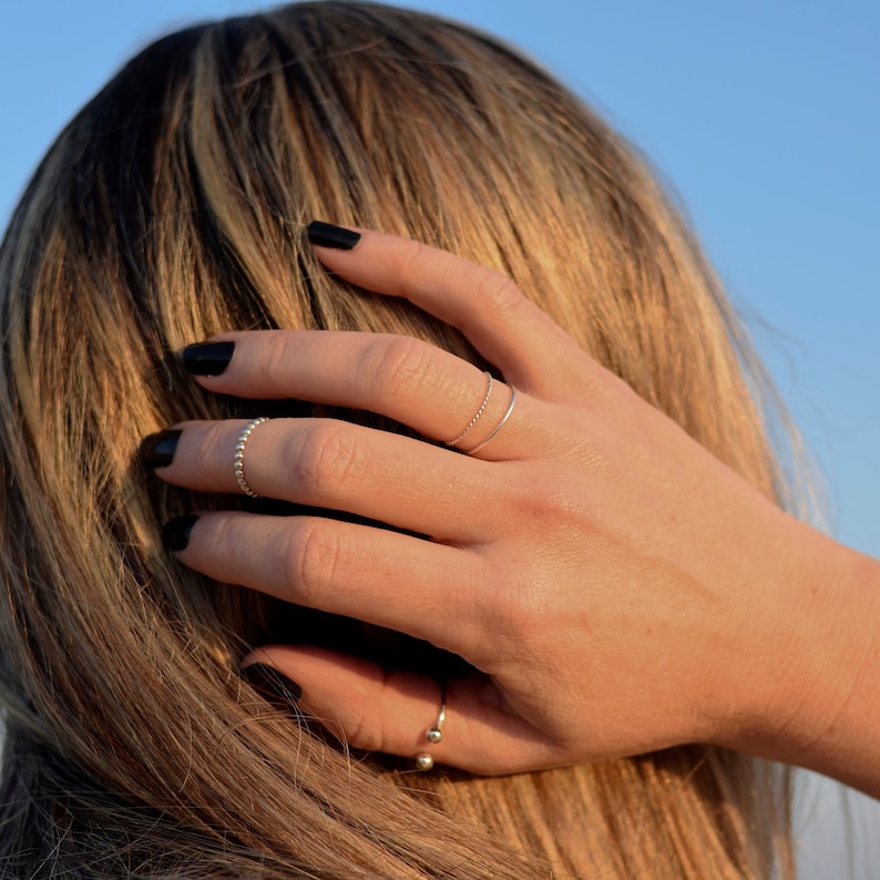 Ultra Thin Ring for Women Sterling Silver Thin Rings - Etsy New Zealand