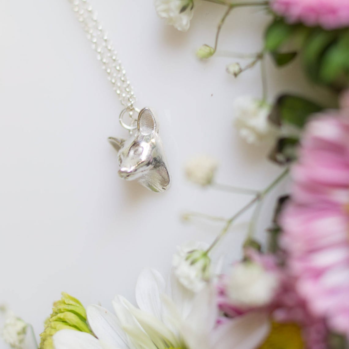 Tiny Fox Necklace for Women, Sterling Silver Necklace, Animal Jewelry ...