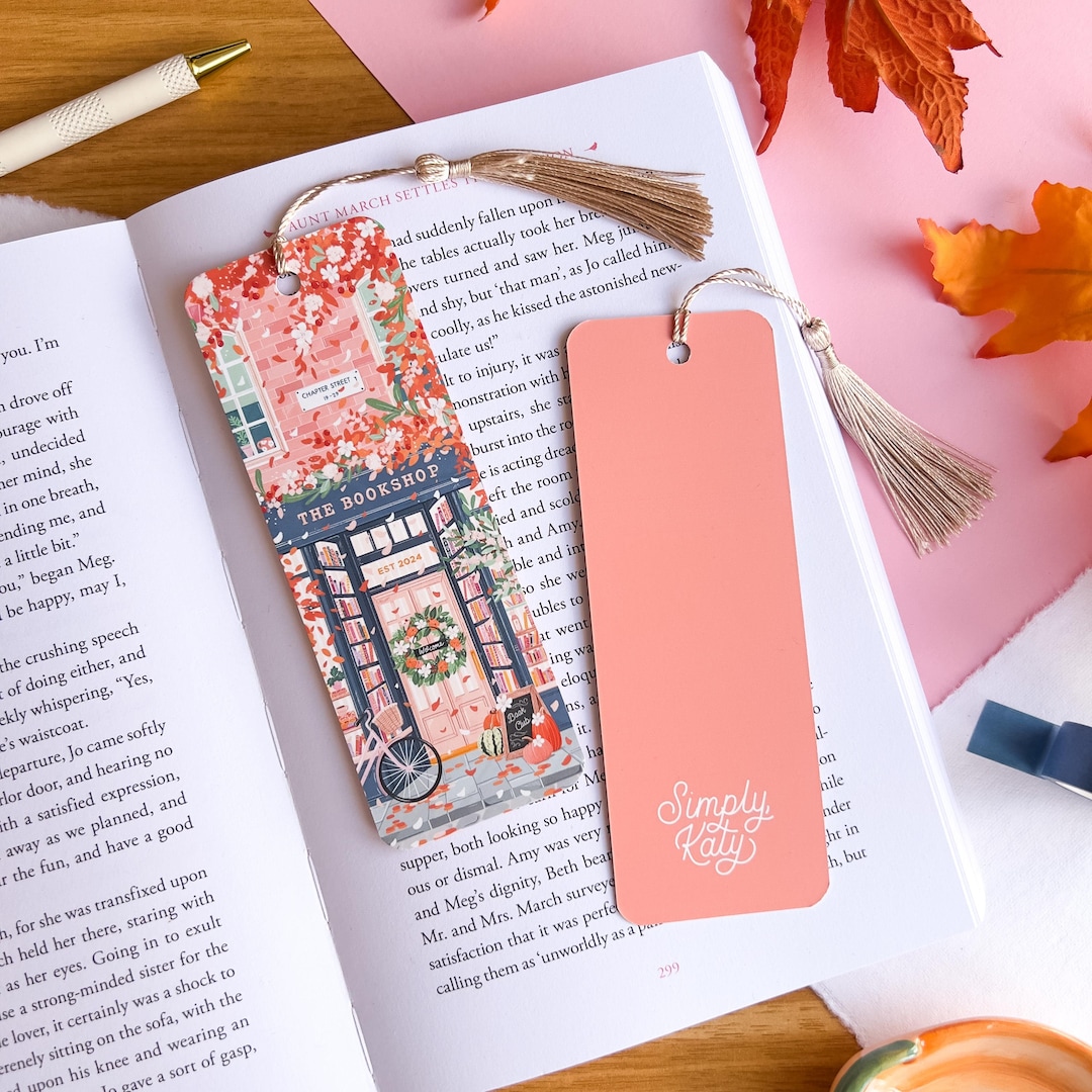 Autumn Bookshop, Bookmark, Pumpkin Spice, Fall, Autumn, Book Lover Gift ...