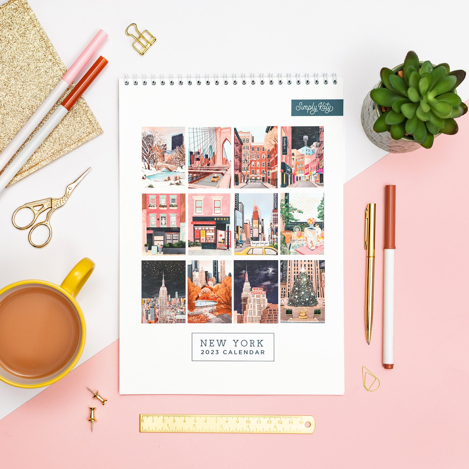 Calendar New York Calendar 2023 Calendar 2023 Wall - Etsy