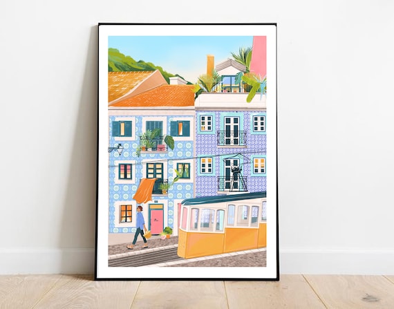 Lisbon Portugal Art Print Portugal Wall Art Travel Print - Etsy