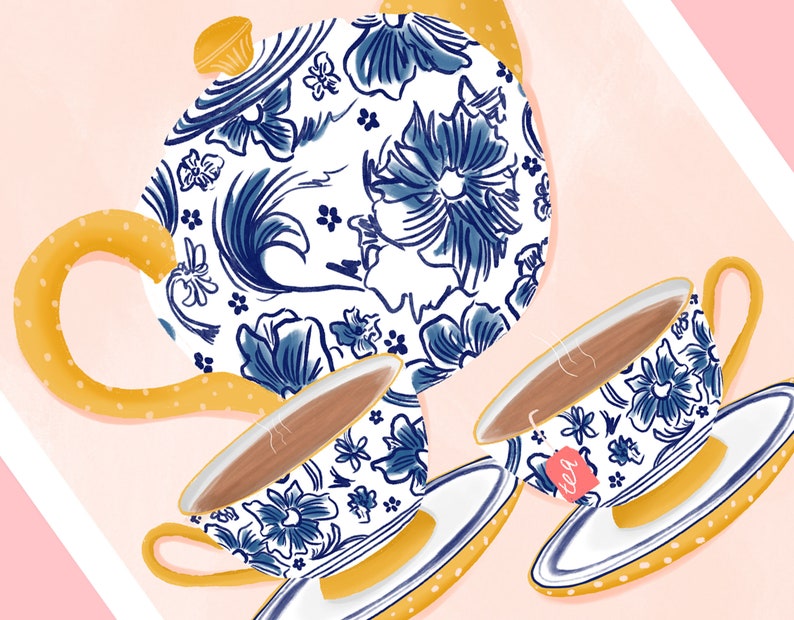 Tea Art Print Tea Art Prints Cup of Tea Art Print Tea Art - Etsy