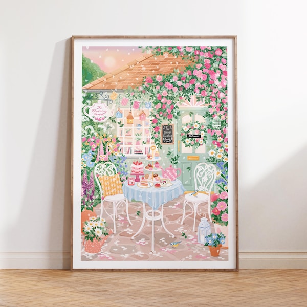 Afternoon Tea Poster - Etsy UK